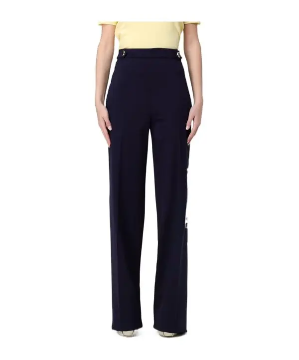TWINSET Button Detail Track Pants - Black