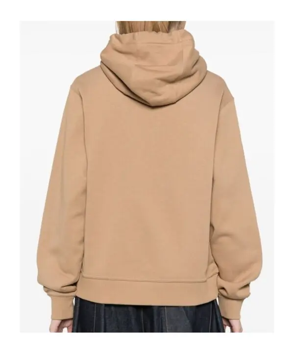 Burberry Logo Detailed Drawstring Hoodie - Nude