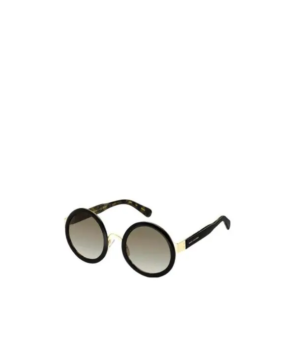 Marc Jacobs Logo Detail Round Frame Sunglasses - Black
