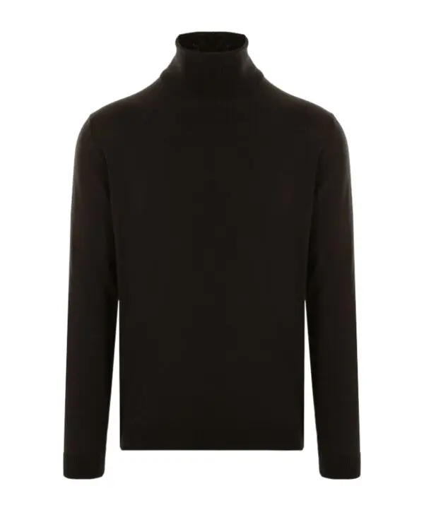 ROBERTO COLLINA Merino Turtleneck Knitwear - Black