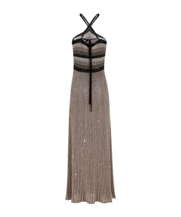 D.exterior Halterneck Maxi Dress