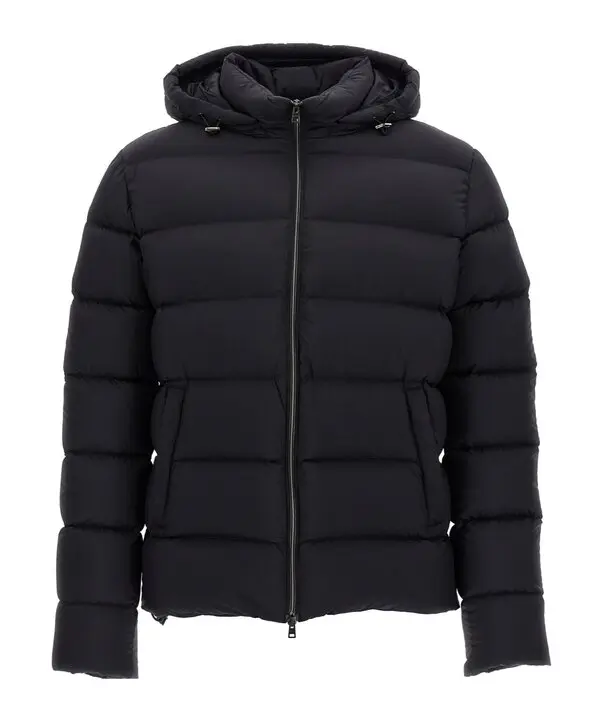 Herno Logo Plaque Padded Jacket - Black
