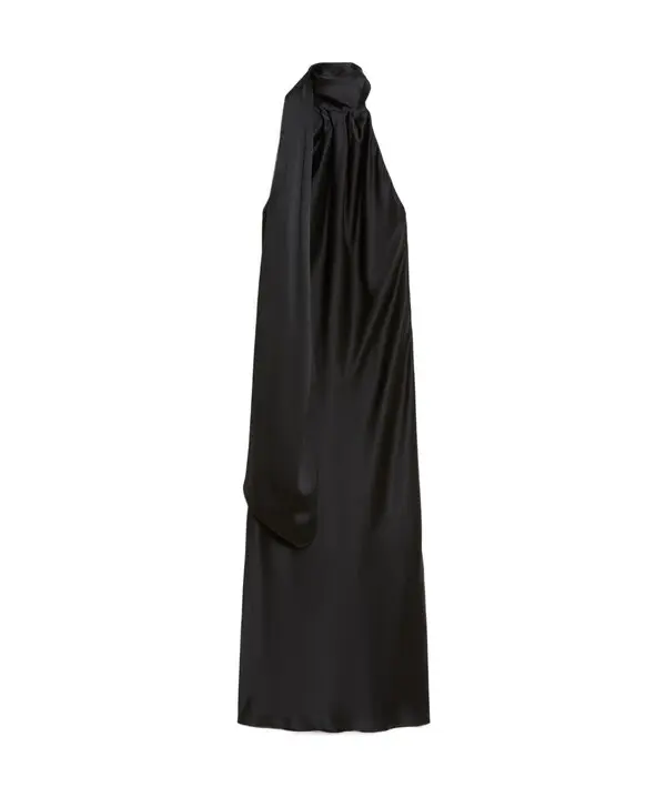 Max Mara Moli Halterneck Satin Dress