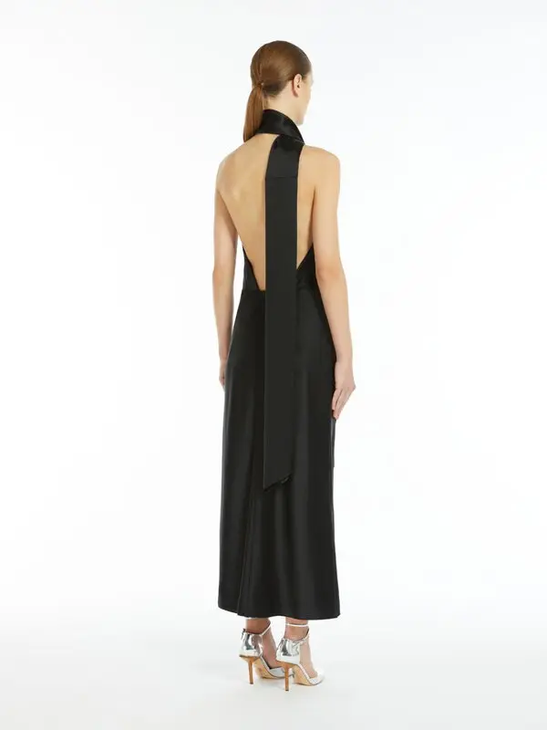 Max Mara Moli Halterneck Satin Dress