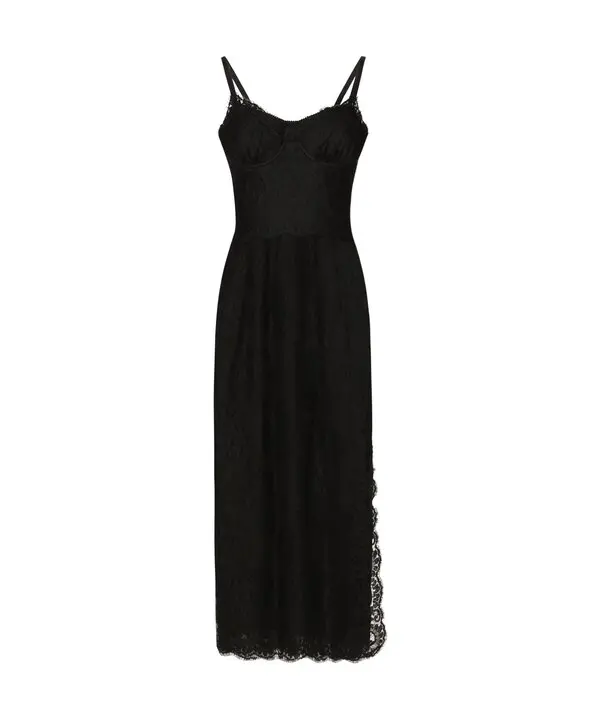 Dolce & Gabbana Lace Slip Dress - Black
