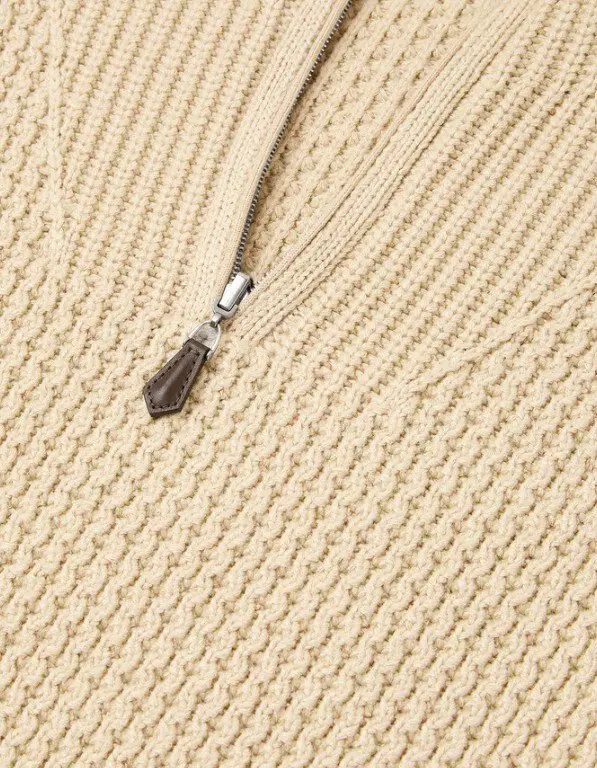 Loro Piana Shivling Jumper With Zip Closure - Nude