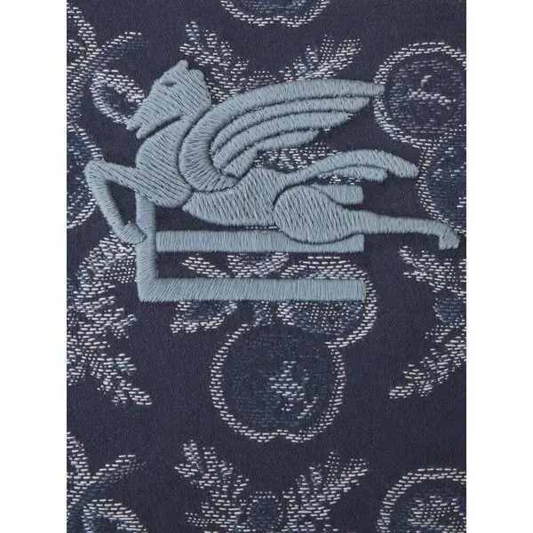 Etro Logo Embroidered Floral Jacquard Clutch Bag
