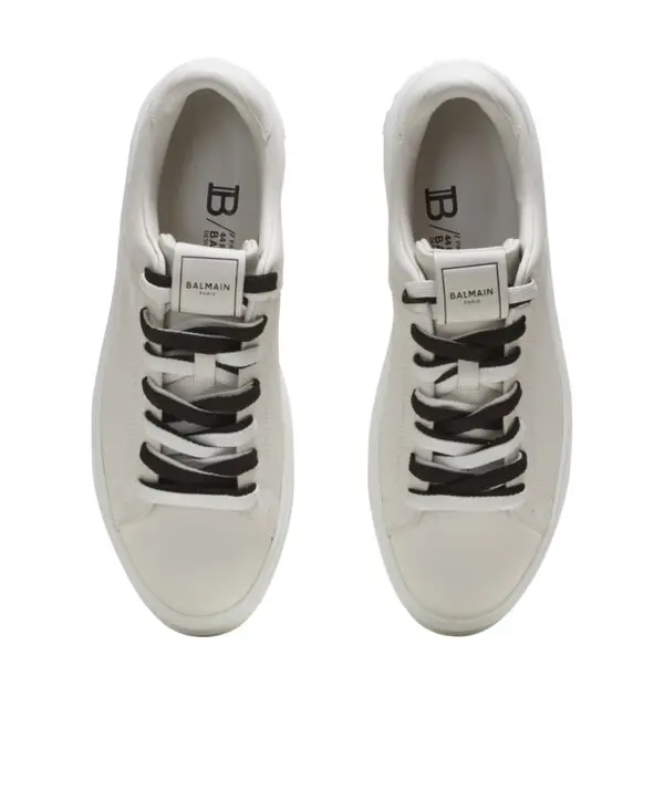 Balmain B-court Leather Trainers - White