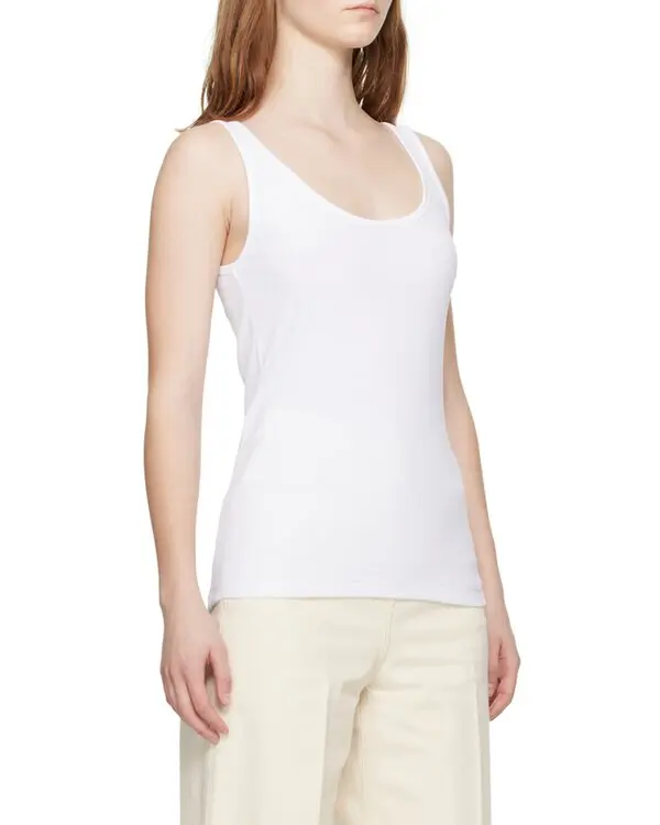 TOTEME Sleeveless Ribbed Tank Top - White