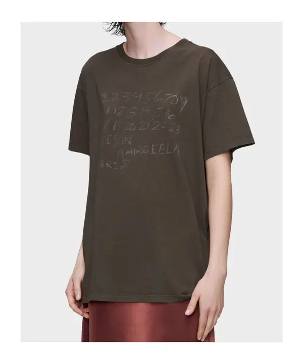 MAISON MARGIELA Numbers Printed Crewneck T-shirt