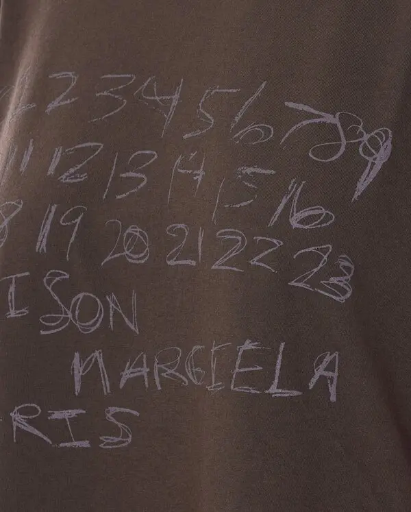 MAISON MARGIELA Numbers Printed Crewneck T-shirt