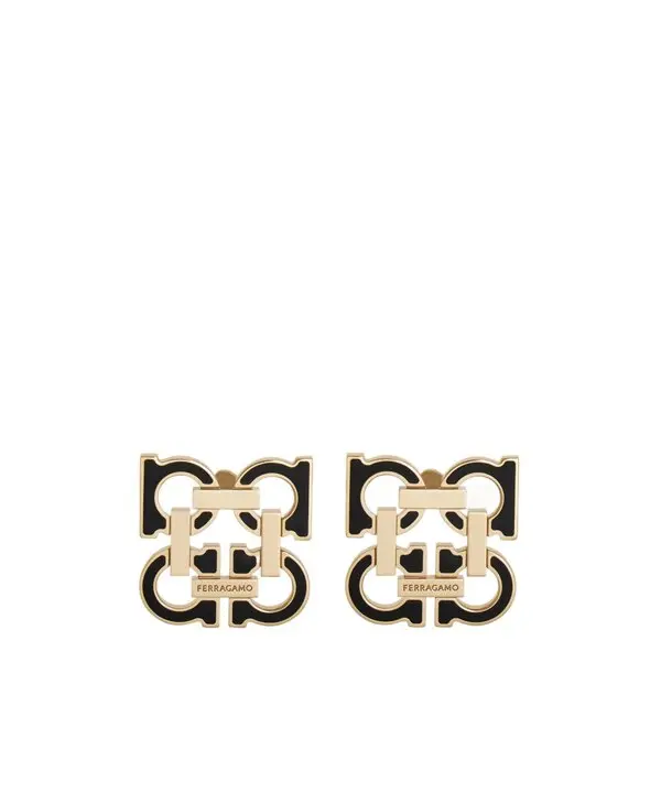 FERRAGAMO Four Gancini Clip-on Earrings - Gold