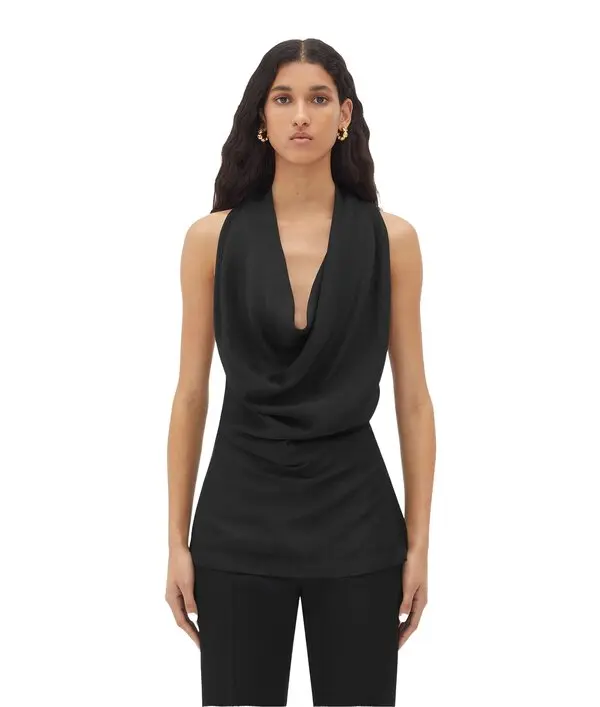 Bottega Veneta Fluid Draped Halter Top