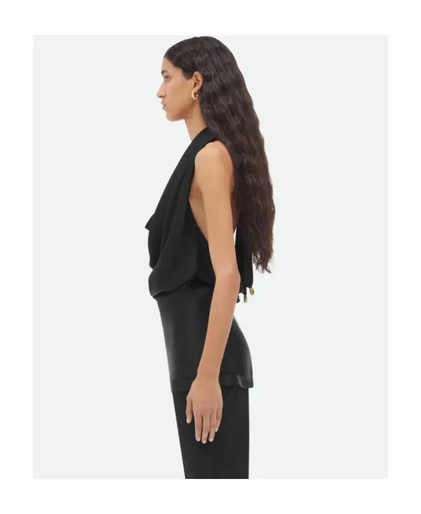 Bottega Veneta Fluid Draped Halter Top