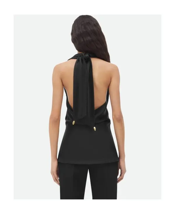 Bottega Veneta Fluid Draped Halter Top