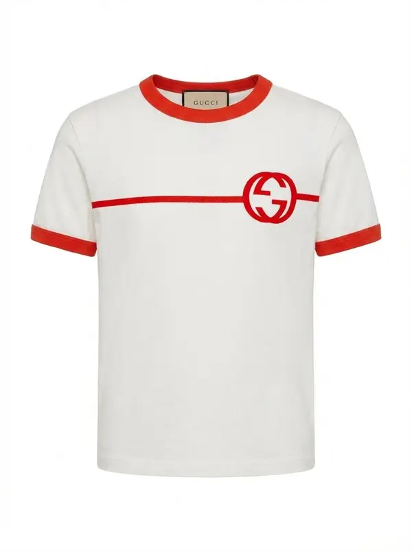 Gucci Printed T-shirt With Round Neck - Off White