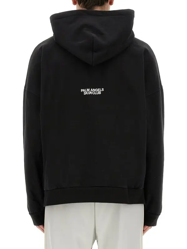 Palm Angels Palm Ski Club Printed Hoodie - Black