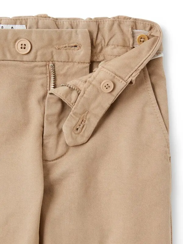 IL GUFO Straight Leg Trousers With Embossed Finish - Beige