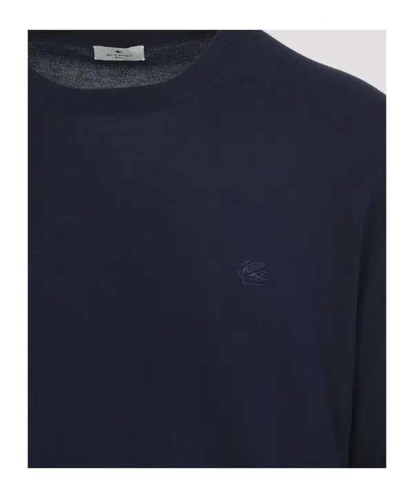 Etro Crewneck Jumper With Ribbed Details