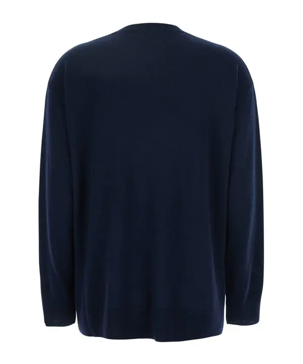 Max Mara Crewneck Long-sleeved Jumper - Blue