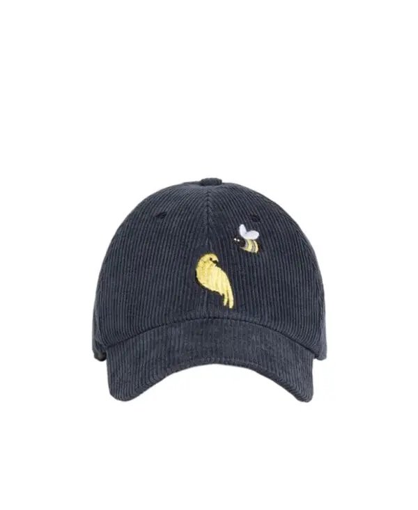 Thom Browne Corduroy Embroidered Baseball Cap - Navy Blue