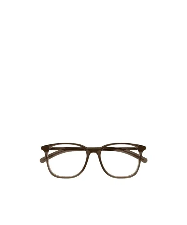 Montblanc Eyewear Logo Plaque Square Frame Glasses - Brown