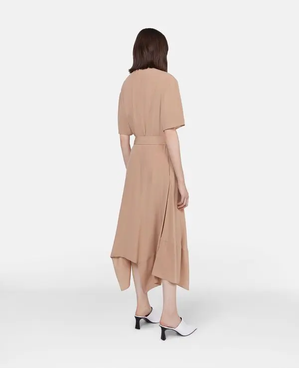 Stella McCartney Midi Shirt Dress With Self-tying Belt