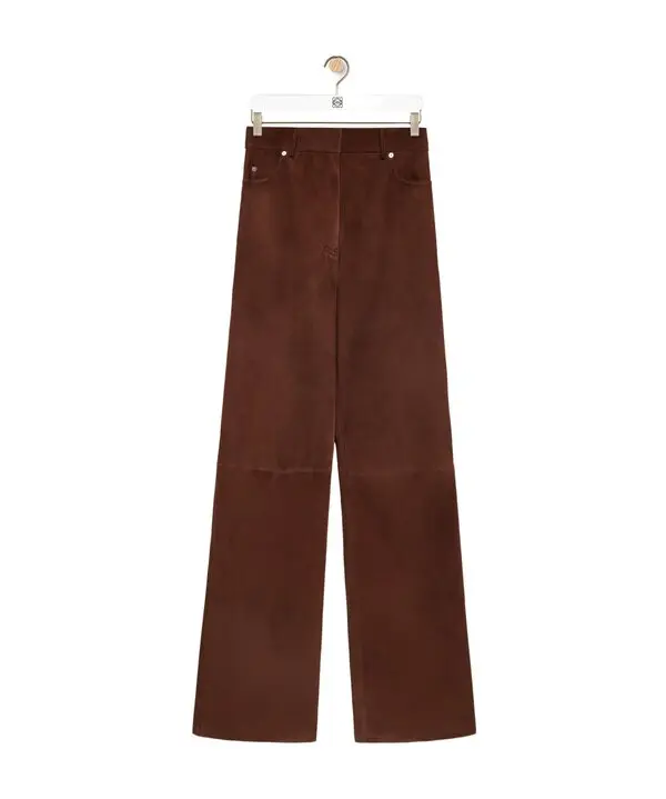 Loewe High Waisted Suede Trousers