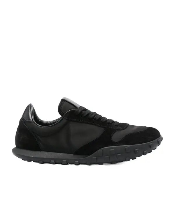 JIL SANDER Lace-up Almond Toe Sneakers - Black
