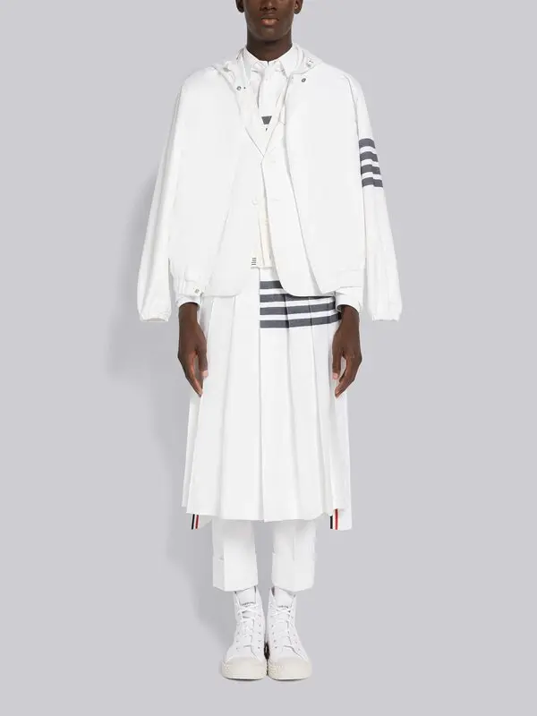 Thom Browne Striped Single-breasted Blazer - White