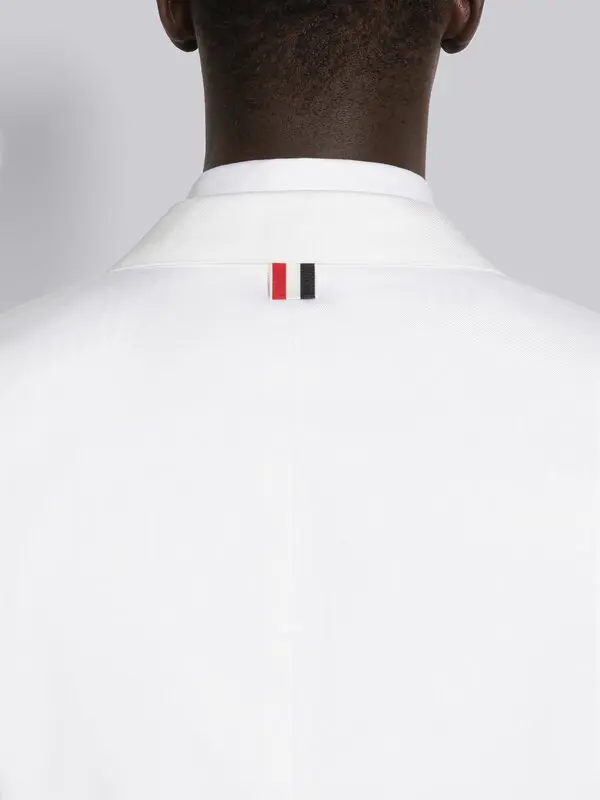 Thom Browne Striped Single-breasted Blazer - White