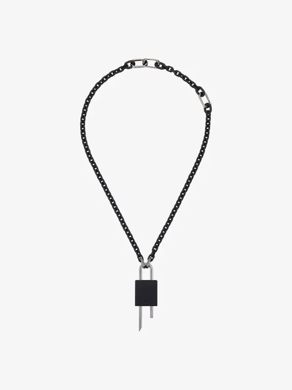 Givenchy Small Lock Necklace With Crystals