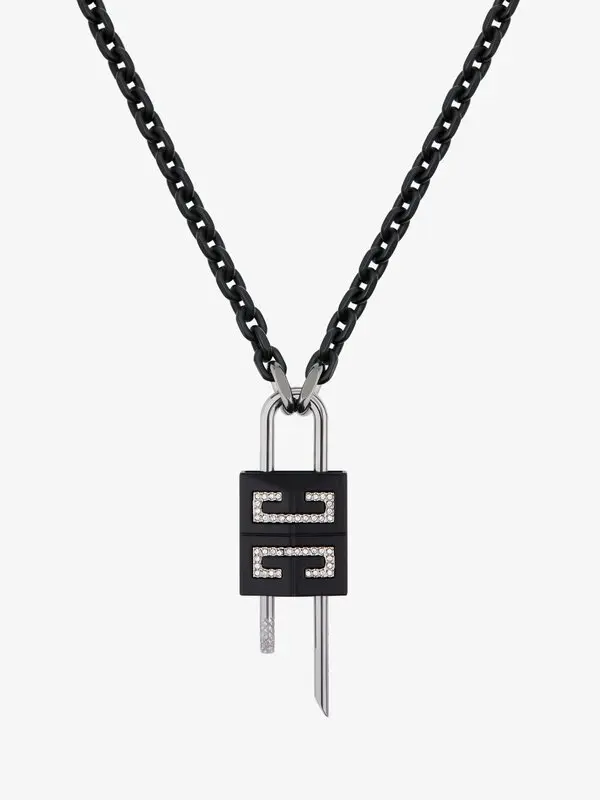 Givenchy Small Lock Necklace With Crystals