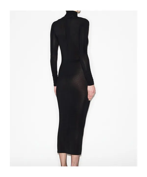 Isabel Marant Étoile Semi-sheer High-neck Long-sleeved Dress