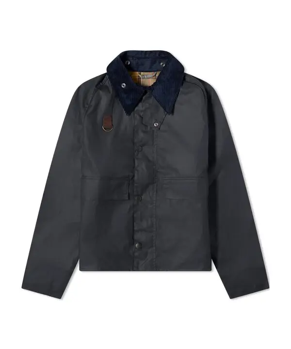 Barbour Spey Slim Waxed Jacket - Navy