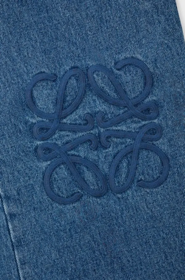 Loewe Anagram Embroidered Jeans - Blue