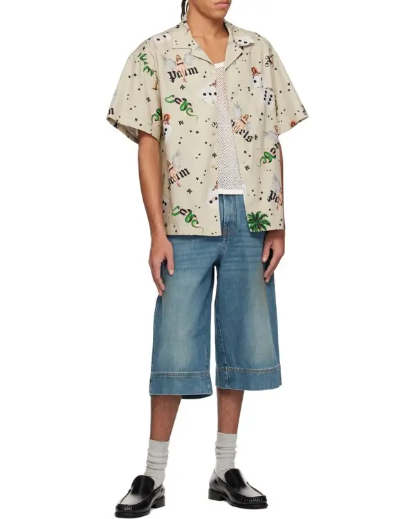 Palm Angels All-over Graphic Printed Bowling Shirt