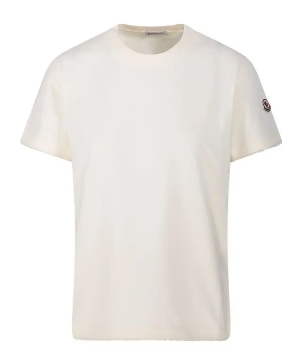 Moncler Logo Patch Crewneck T-shirt - White