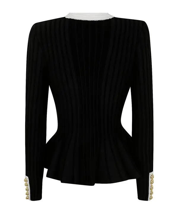 Balmain Button-detailed V-neck Jacket