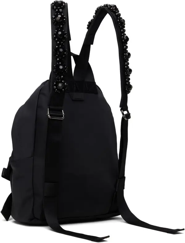 Simone Rocha Beaded Flower Embellished Backpack