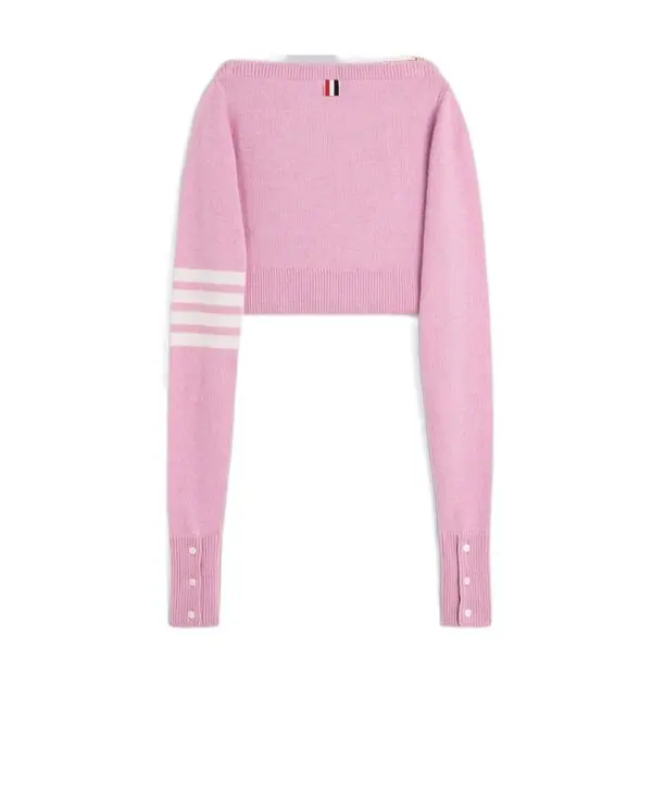 Thom Browne 4-bar Striped Zipped Crossbody Bag - Pink