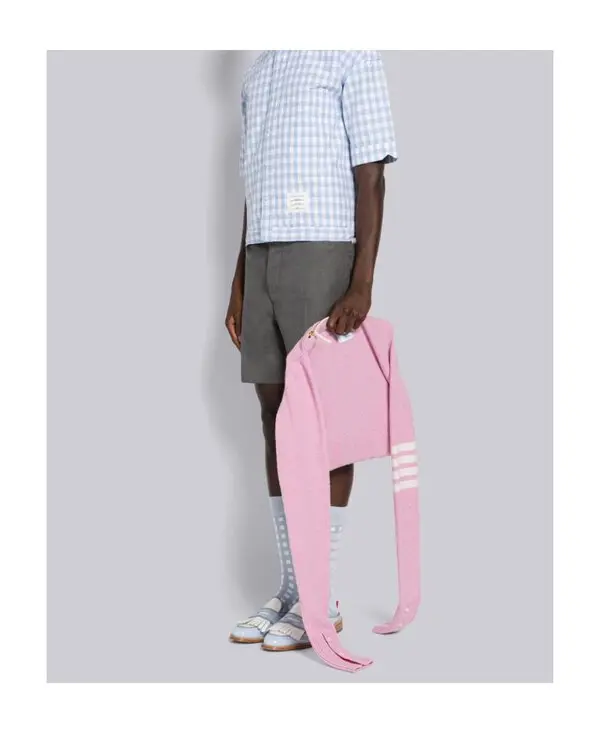 Thom Browne 4-bar Striped Zipped Crossbody Bag - Pink