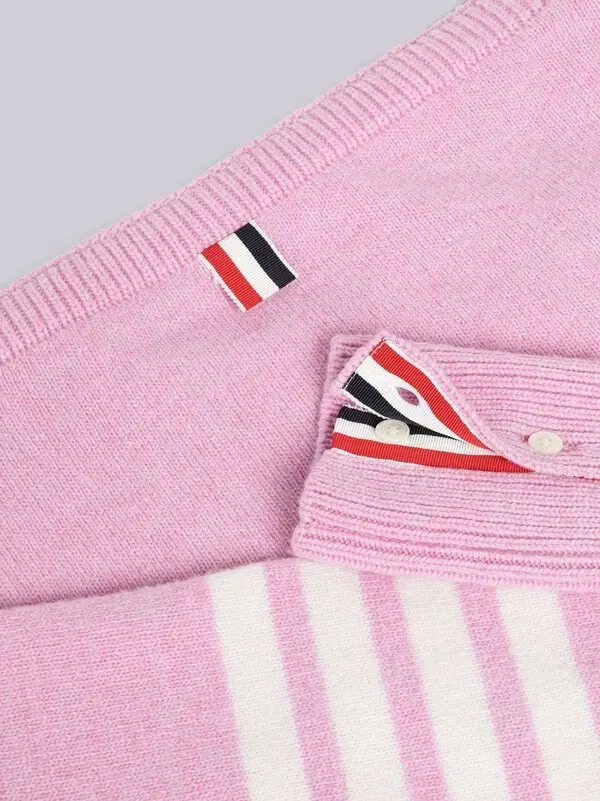 Thom Browne 4-bar Striped Zipped Crossbody Bag - Pink