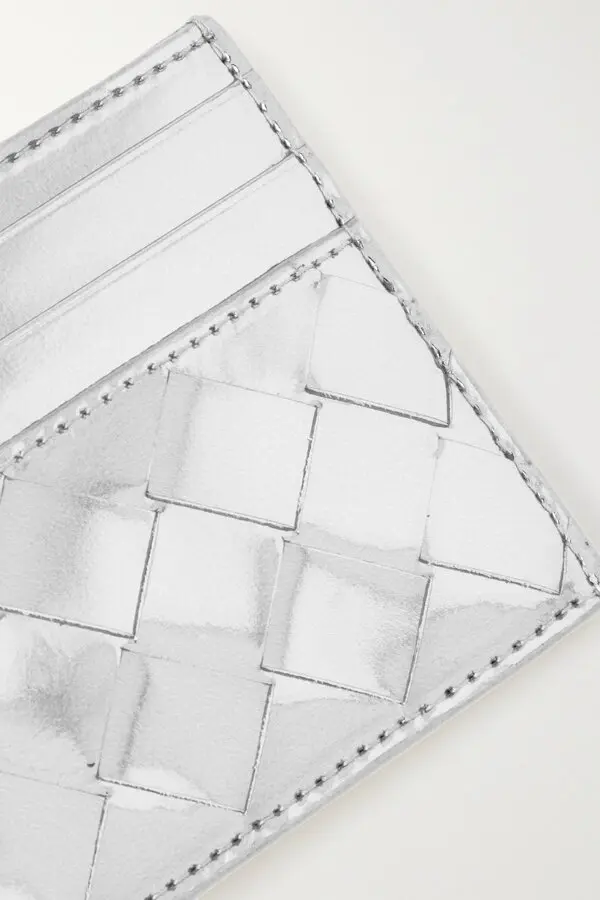 Bottega Veneta Intrecciato Cardholder - Gray