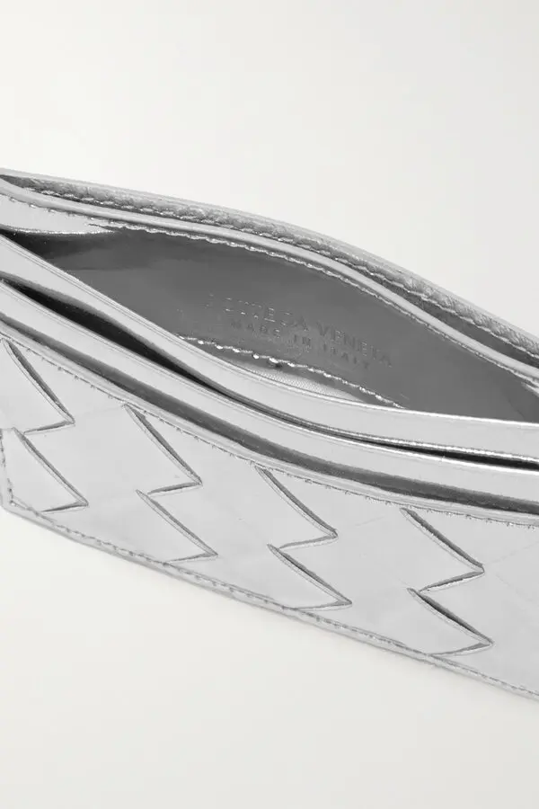 Bottega Veneta Intrecciato Cardholder - Gray
