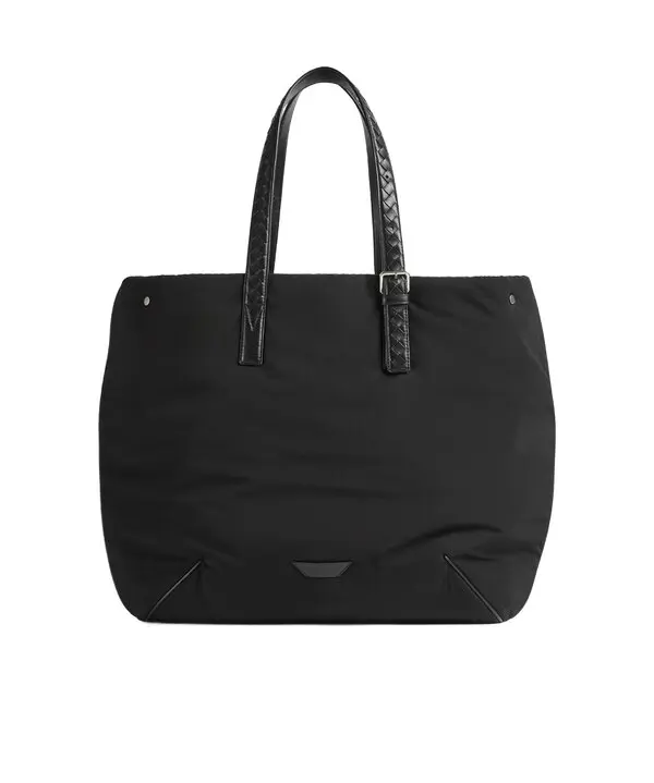 Bottega Veneta Logo Patch Tote Bag - Black