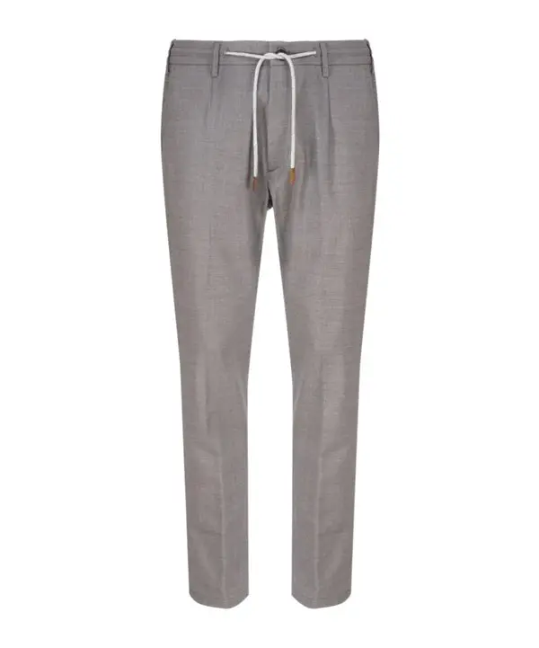 Eleventy Tapered Leg Drawstring Pants - Gray