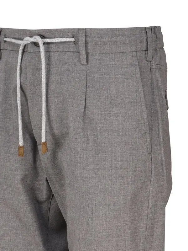 Eleventy Tapered Leg Drawstring Pants - Gray