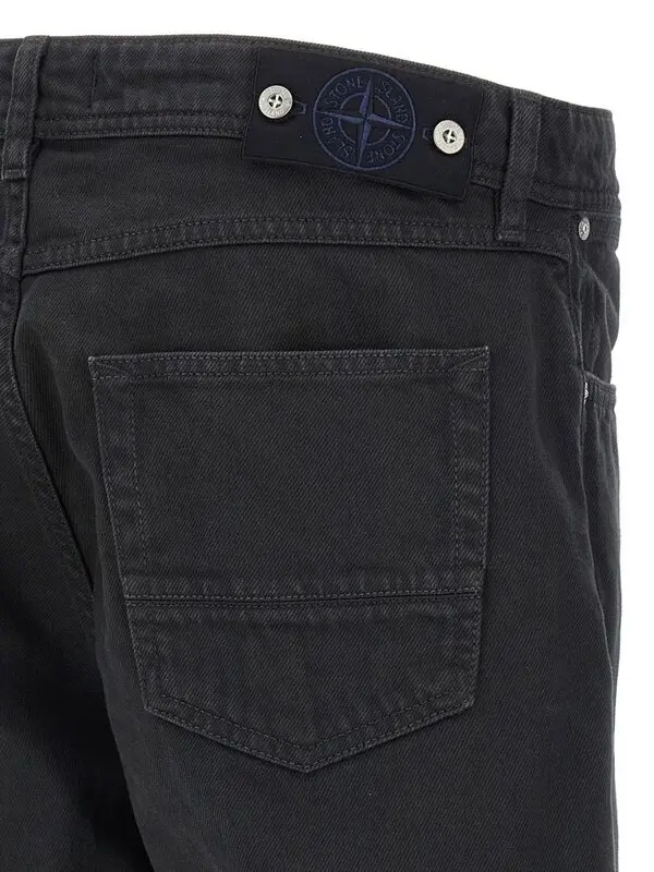 Stone Island Straight-leg Jeans With Logo Badge