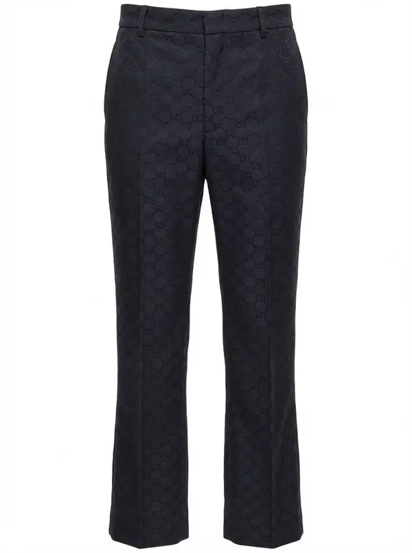 Gucci Gg Jacquard Mid-rise Trousers